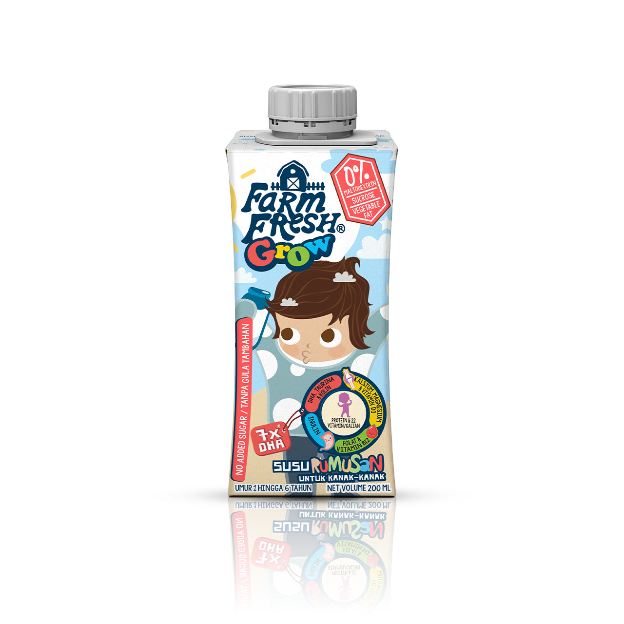 Farm Fresh Grow Formulated Milk 1-6 Years Old 200ml x 24 Packs